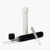 China 115 120 Mm Black Childproof Glass Pre Roll Tube With Screw Cap for sale
