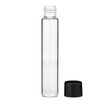 China 115 120 Mm Black Childproof Glass Pre Roll Tube With Screw Cap for sale