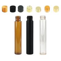 China Child Safety Glass Pre Roll Tube Cigar Clear Glass Tube Flower Cone Packaging for sale