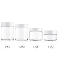 China Custom Logo 1Oz-6Oz Glass Child Resistant Jar With Cr Glass Jar for sale