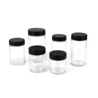 China Custom Logo 1Oz-6Oz Glass Child Resistant Jar With Cr Glass Jar for sale