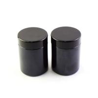 China 3Oz Childproof Glass Jar With Lid Dried Flower Glass Stash Jar Black UV Glass Jars for sale