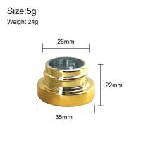 China Electroplated Clear Round Child Proof Glass Concentrate Jars 3ml 5ml 7ml 9ml with Lid for sale
