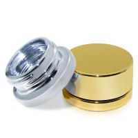 China Electroplated Clear Round Child Proof Glass Concentrate Jars 3ml 5ml 7ml 9ml with Lid for sale