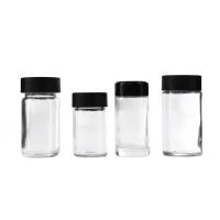 China Custom Storage Airtight Glass Jars Eco Bulk With Child Proof Smell Proof Cap for sale