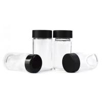 China Custom Storage Airtight Glass Jars Eco Bulk With Child Proof Smell Proof Cap for sale
