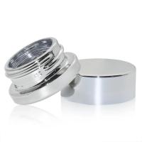 China Electroplated Clear Round Glass Concentrate Jars 5ml 9ml with Child Resistant Lid for sale