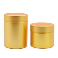 China 3oz Gold Lid Glass Jar Flower Smell Proof Child Proof Electroplating Gold Matte for sale