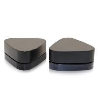 China 5ml 9ml Black Clear Childproof Glass Cosmetic Container Square Triangle Hexagon Eye Cream With Lid for sale