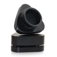 China 5ml 9ml Black Clear Childproof Glass Cosmetic Container Square Triangle Hexagon Eye Cream With Lid for sale
