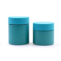 China Child Resistant Wide Mouth Smell Proof Airtight Frosted Glass Jar Flower 60 120 150ml for sale