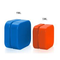 China Custom Colors Square Glass Concentrate Container 3ml 5ml 7ml 9ml for sale