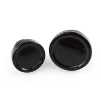 China 5ml 9ml Child Resistant Cube Square Black Glass Concentrate Jar With Black Plastic Caps for sale