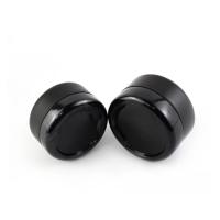 China 5ml 9ml Child Resistant Cube Square Black Glass Concentrate Jar With Black Plastic Caps for sale