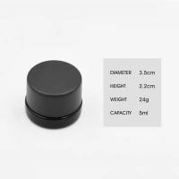 China Round Black UV Glass Concentrate Jar Containers 5ml 10g for sale