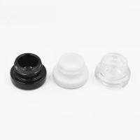 China Customized Printing Logo Clear Black White 5ml Glass Concentrate Jar Child Proof for sale