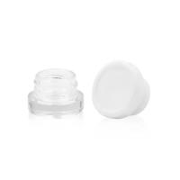 China Customized Printing Logo Clear Black White 5ml Glass Concentrate Jar Child Proof for sale