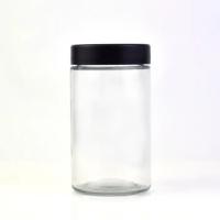 China 2oz 3oz 4oz 5oz 18oz Smell Proof Flower Storage Clear Glass Jar With Child Resistant Lid for sale