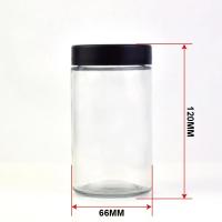 China 2oz 3oz 4oz 5oz 18oz Smell Proof Flower Storage Clear Glass Jar With Child Resistant Lid for sale