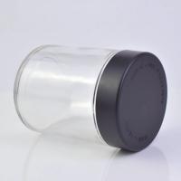 China Straight Sided Airtight Clear 10oz 18oz 300ml 500ml Glass Child Resistant Jar with CR L for sale