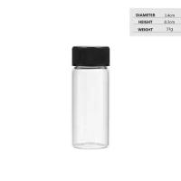 China Hold 3-5pack Glass Child Resistant Jar With Clear White Black Smell Proof Cap for sale