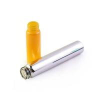 China Child Proof Cr Lid Galvanizing Electroplating Gold Sliver Color Glass Tube With Labels For Pre-Roll for sale