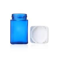 China Custom 2oz 3oz 4oz Candy Food Air Tight Storage Square Glass Jar With Child Proof Lid for sale