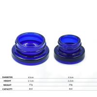 China 4ML 8ML Custom Colored Glass Storage Jars With Child Resistant Cap for sale
