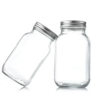 China Glass Mason Jar 8oz 240ml Clear Wide Mouth Food Storage Jar For Canning With Lid for sale