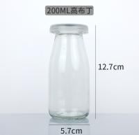 China 200ml Pudding Bottles Glass Yogurt Bottles With Plastic Lids for sale