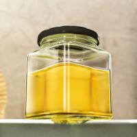 China Square Honey Jam Empty Glass Bottles With Lid 50ml 80ml 100ml 200ml 280ml for sale