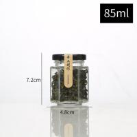 China Transparent Glass Sealed Can Hexagonal Honey Empty Glass Bottles 13oz 4oz 6oz 10oz for sale