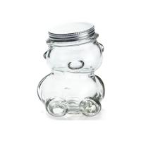 China 300ml Cute Teddy Bear Candy Jar Storage Candy Bottle Creative Fruit Bottle for sale