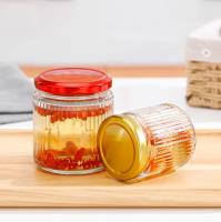 China Kitchen Food Storage Spice Glass Jar Container For Honey Jam Canning With Lid for sale