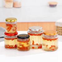 China Kitchen Food Storage Spice Glass Jar Container For Honey Jam Canning With Lid for sale