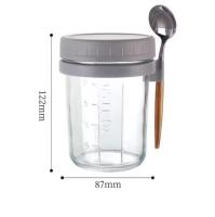 China Customized 350ml Breakfast Sealed Glass Cups 12OZ Mason jar for sale