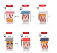 China Customized 350ml Breakfast Sealed Glass Cups 12OZ Mason jar for sale