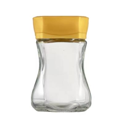 China Storage Empty 6oz Food Jam Glass Honey Jar 180ml Packaging With Plastic Lid for sale
