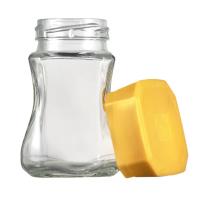China Storage Empty 6oz Food Jam Glass Honey Jar 180ml Packaging With Plastic Lid for sale