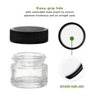 China 5ml Glass Concentrate Container with Black Lid for sale
