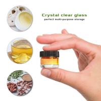 China 5ml Glass Concentrate Container with Black Lid for sale