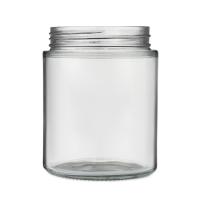 China 18oz Straight Sided Clear Glass Jars for sale