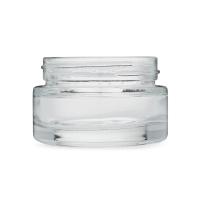 China 1oz 2oz 3oz White Cap Child Resistant Glass Jars for sale