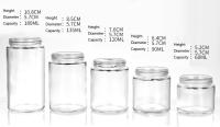 China 3oz Child Resistant Glass Jars With Black Caps for sale