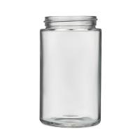 China 10 Oz White Cap Child Resistant Glass Jars for sale