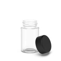 China Glass Jar 5 Pack Tube Clear Metallic Colour Cap Of Jars Custom Child Proof Glass Jar With Box Smooth Smell Proof Lid for sale