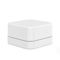 China 5ml Cube Glass Shoulderless Screw Top Jars w Child Resistant Lid (White Glass, White Lid) for sale