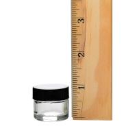 China 5ml Capacity Glass Concentrate Jars with Acceptable Customer's Logo and Screw Top for sale