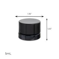 China Glossy Black Glass Concentrate Containers | 28mm - 5mL for sale