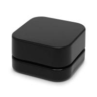 China 5 ml Cube Glass Shoulderless Screw Top Jars w/ Child Resistant Lid (Black Glass, Black Lid) for sale